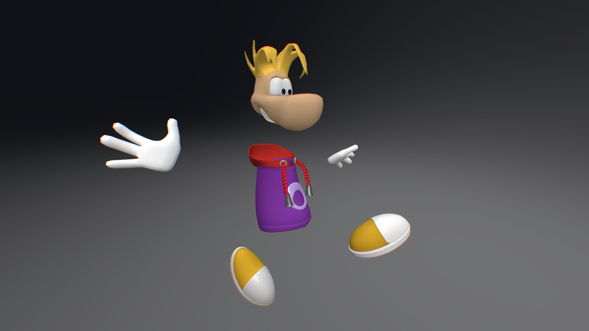 Rayman - 3D model by Beatriz Frankenstein (@beatrizfrankenstein) [3a936e6] - Sketchfab