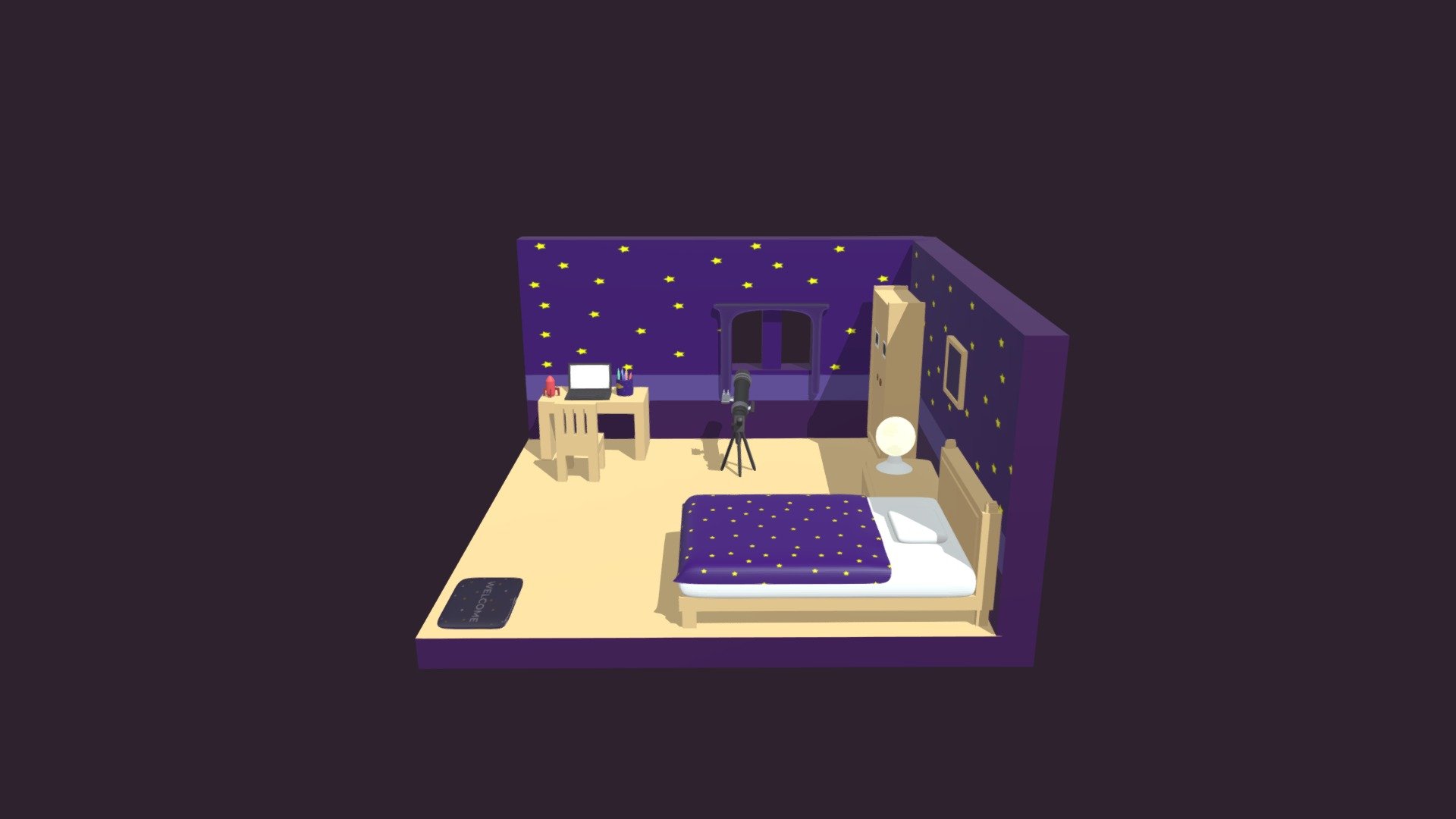 Dream Space Room - 3D model by stenly.liuwendy [3a9494d] - Sketchfab