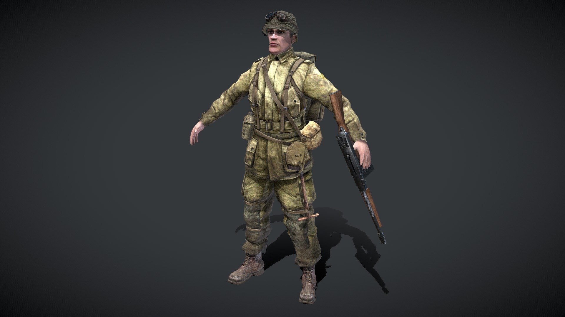 American WWII Soldier - Buy Royalty Free 3D model by Realtime ...