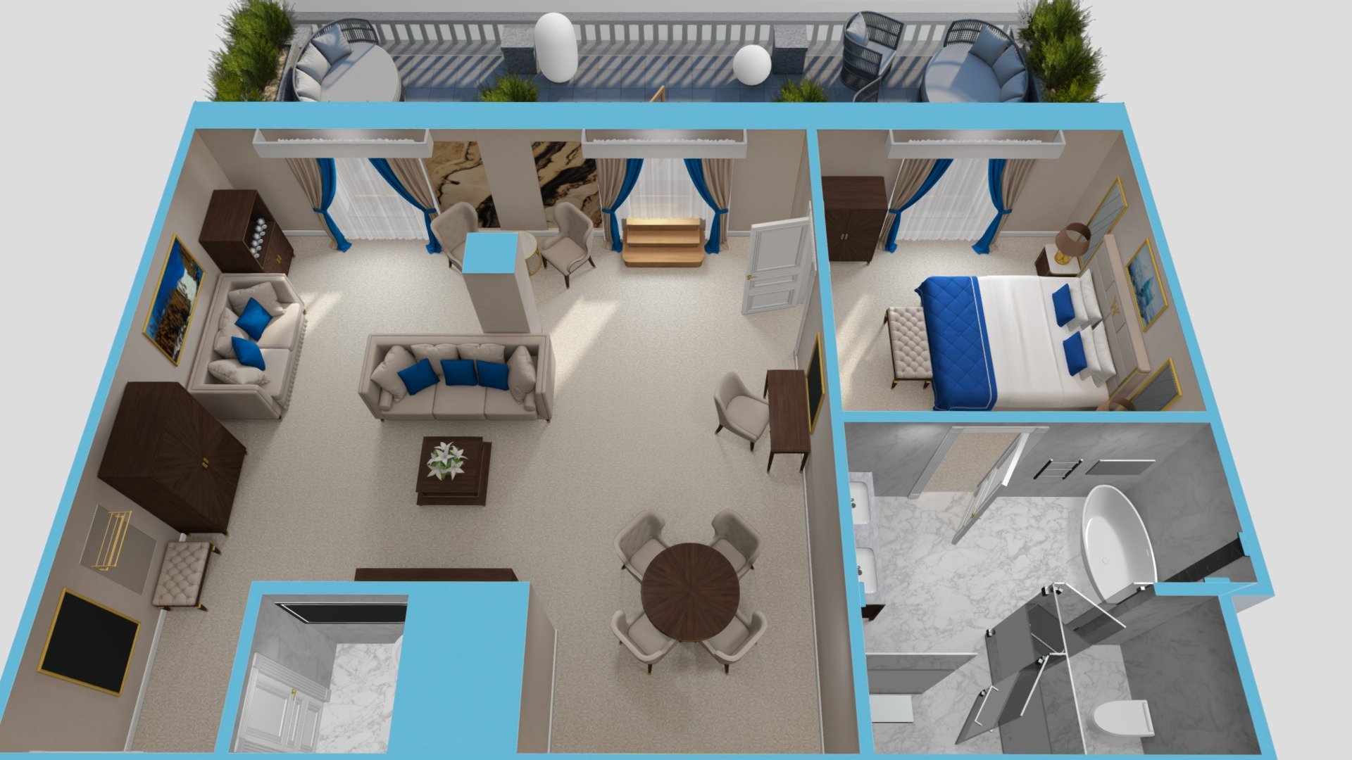 Executive Suite with Terrace - 3D model by Wawelberg (@wawelberghotel ...