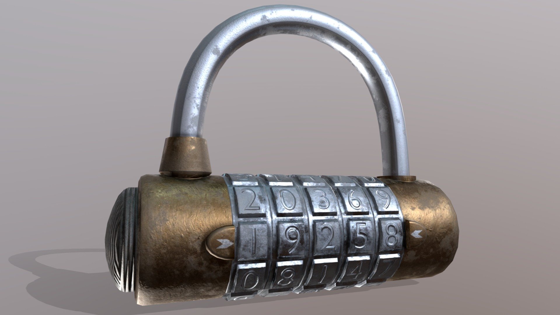 Combination padlock - Download Free 3D model by pavito [3a99690 ...