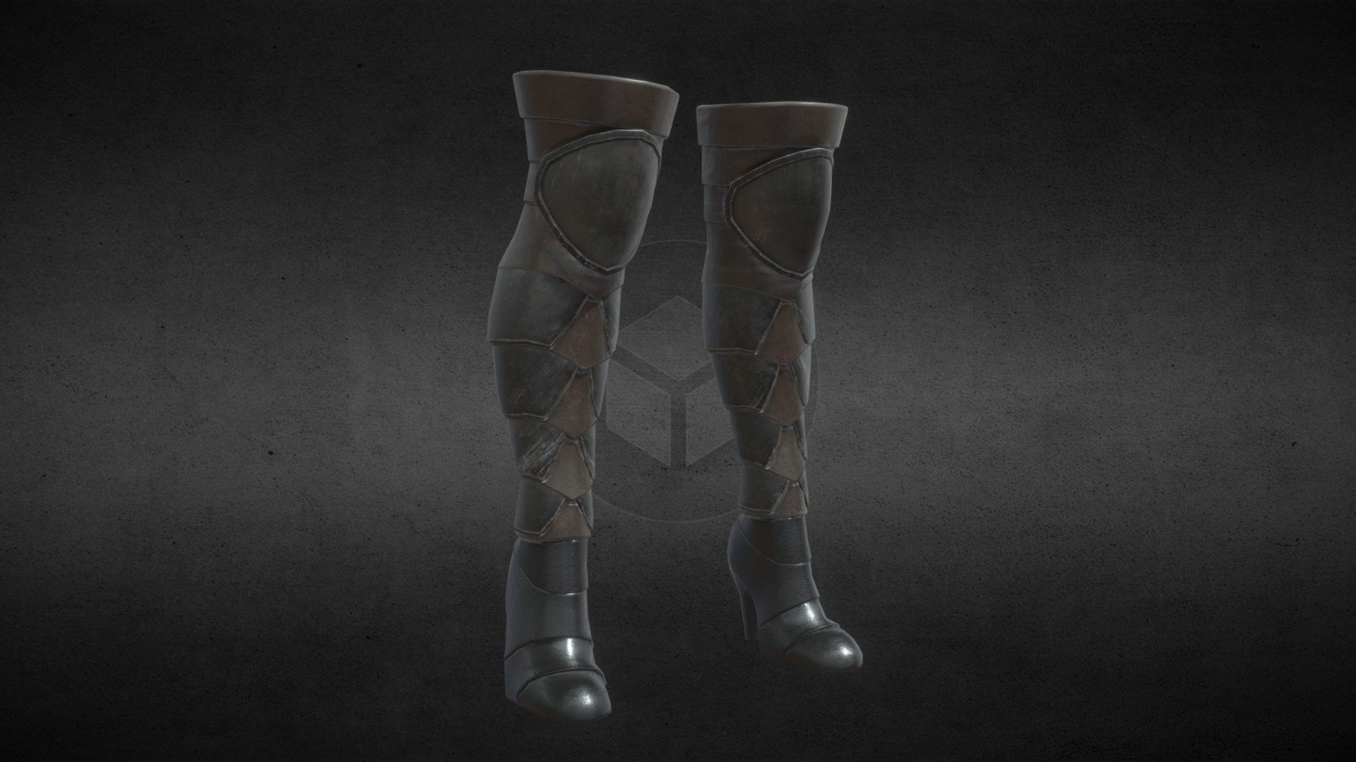 Medieval warrior leg armor female - Buy Royalty Free 3D model by ...
