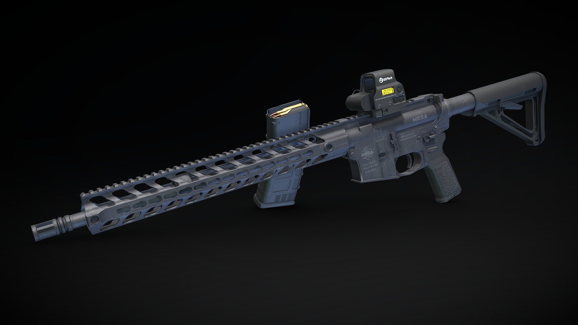 Ar-15 - Download Free 3D model by 3DYAROSLAV2 [3a9d2f1] - Sketchfab