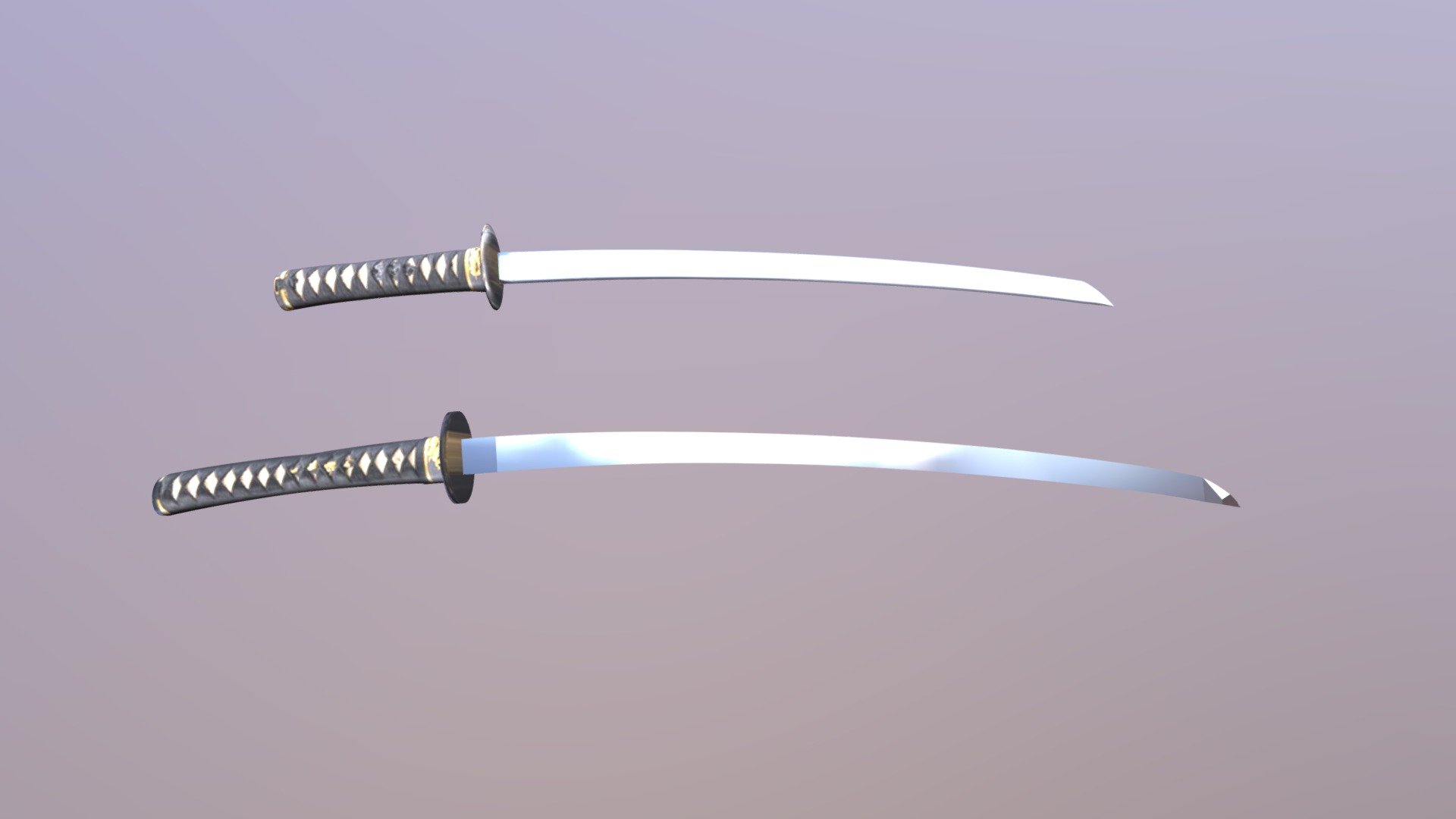 Katana And Wakizashi - Download Free 3D model by sadeesha ...