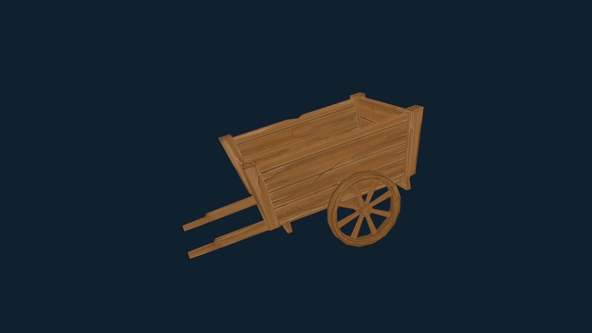 Stylized Wooden Cart - Download Free 3D model by ThinYadanar [3a9f9c3 ...