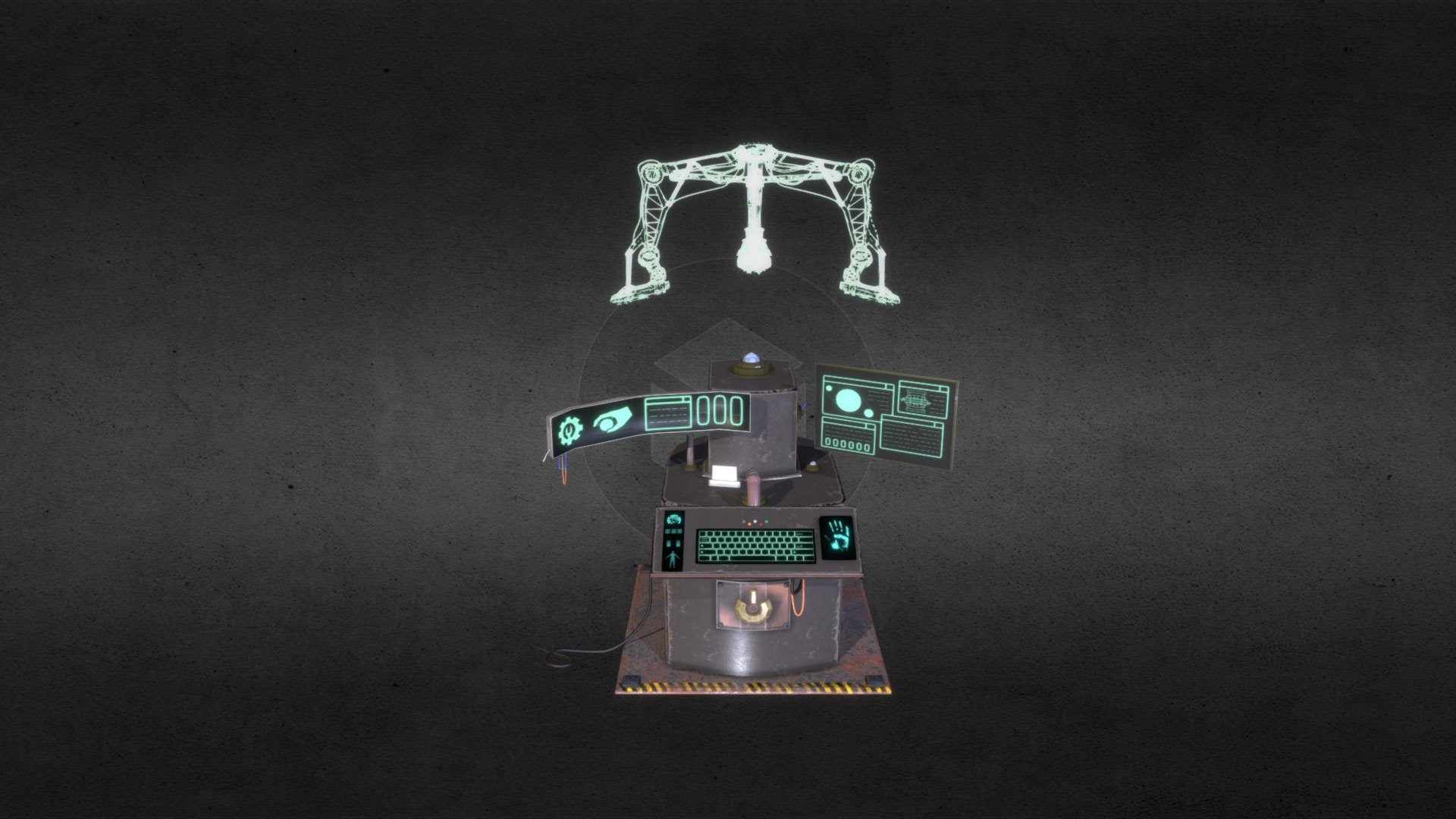 Industrial computer terminal - Buy Royalty Free 3D model by Goji ...