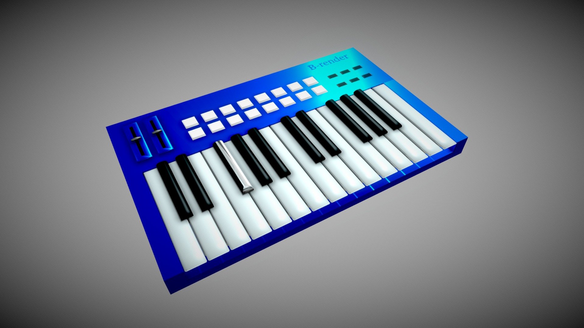 Lowpoly midi Controller Keyboard - Download Free 3D model by B._.render ...