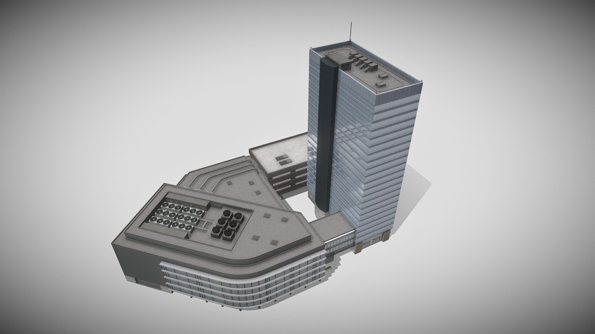 W2W Building With 45 Degree Angle Download Free 3D Model By 