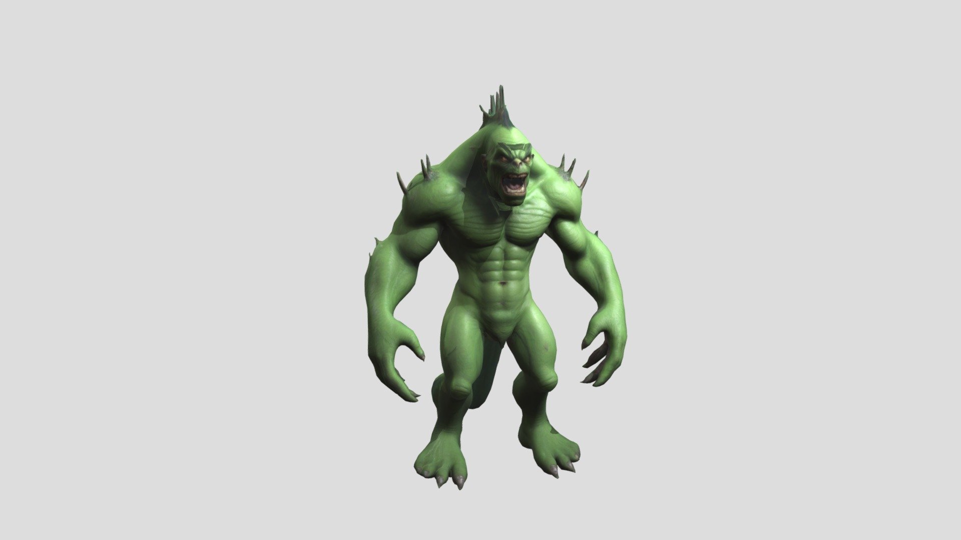 Green Humanoid Monster 3D Model - 3D model by Rexcel (@ryekis) [3aa67df ...