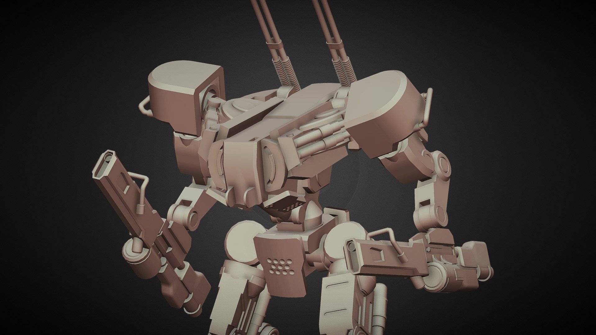 3D printable mecha fully articulated - Buy Royalty Free 3D model by ...