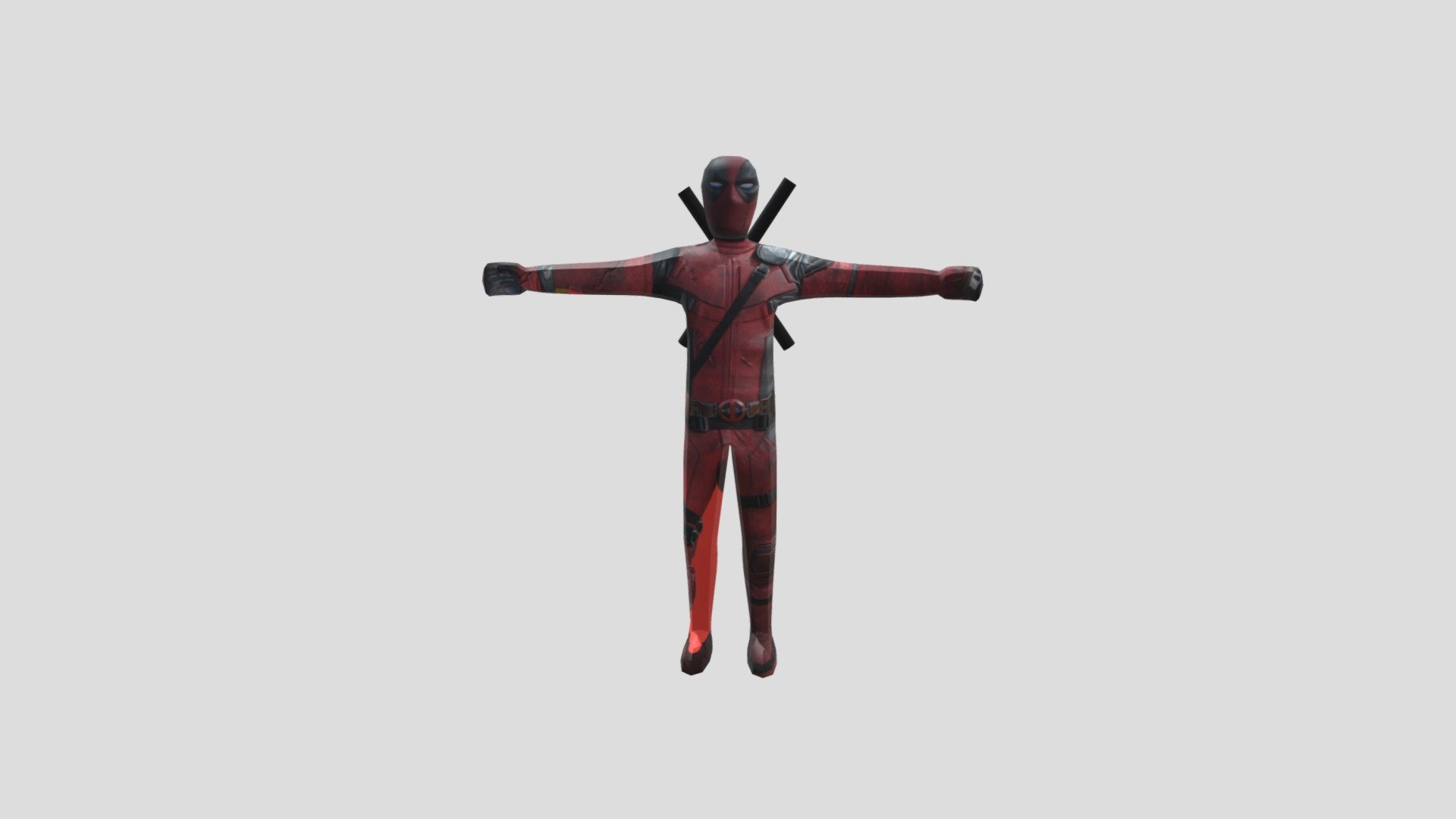 Deadpool human 3d model free to use - Download Free 3D model by ...