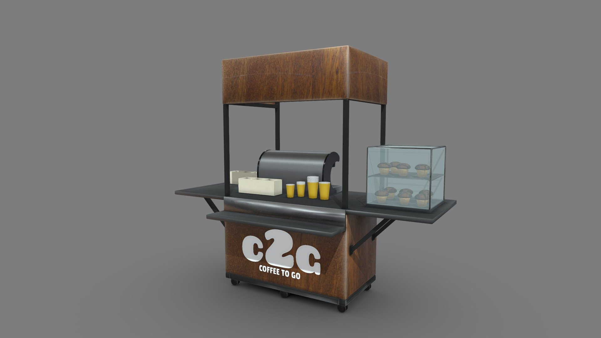 Coffee food cart - Download Free 3D model by assetfactory [3aaa668 ...