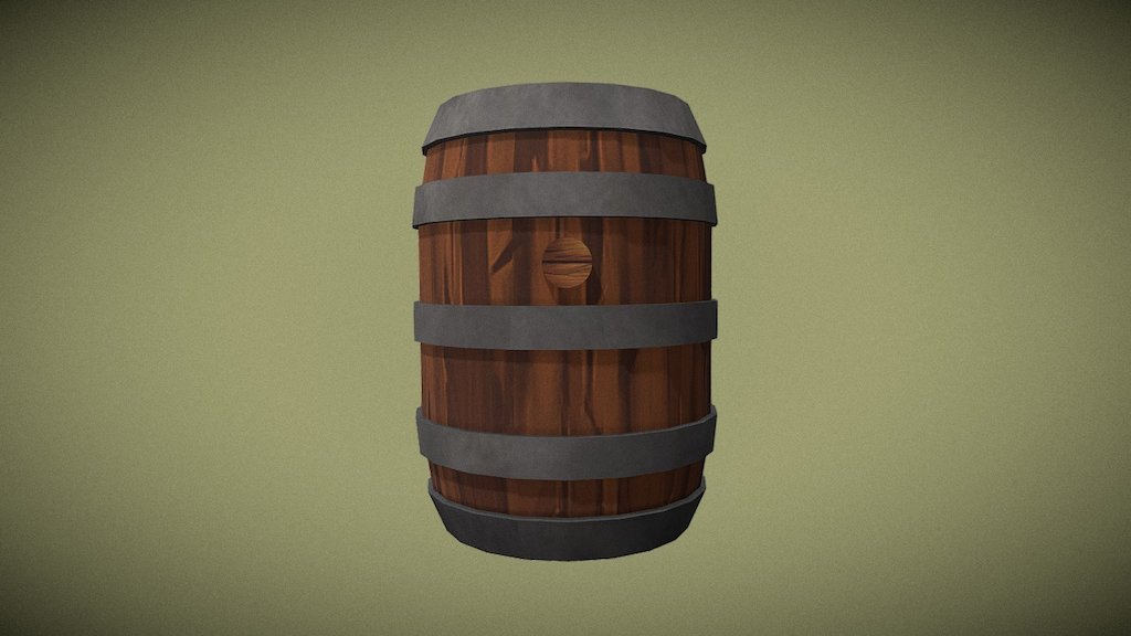 Barrel Low Poly - 3D model by ubeda [3aab75d] - Sketchfab