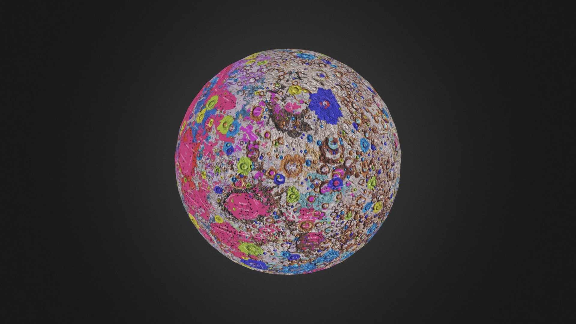 Remix Geologic Map of the Moon by Chaitanya - Download Free 3D model by ...