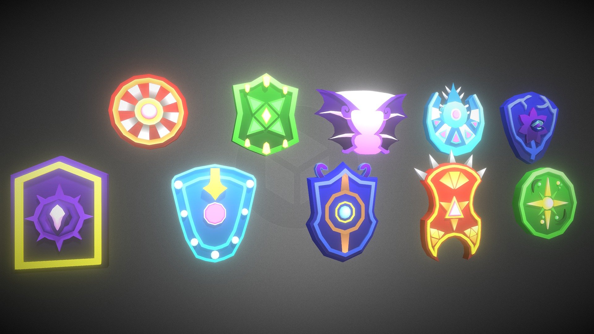 Shield Pack 01 - Buy Royalty Free 3D model by Alphaime Corporation ...