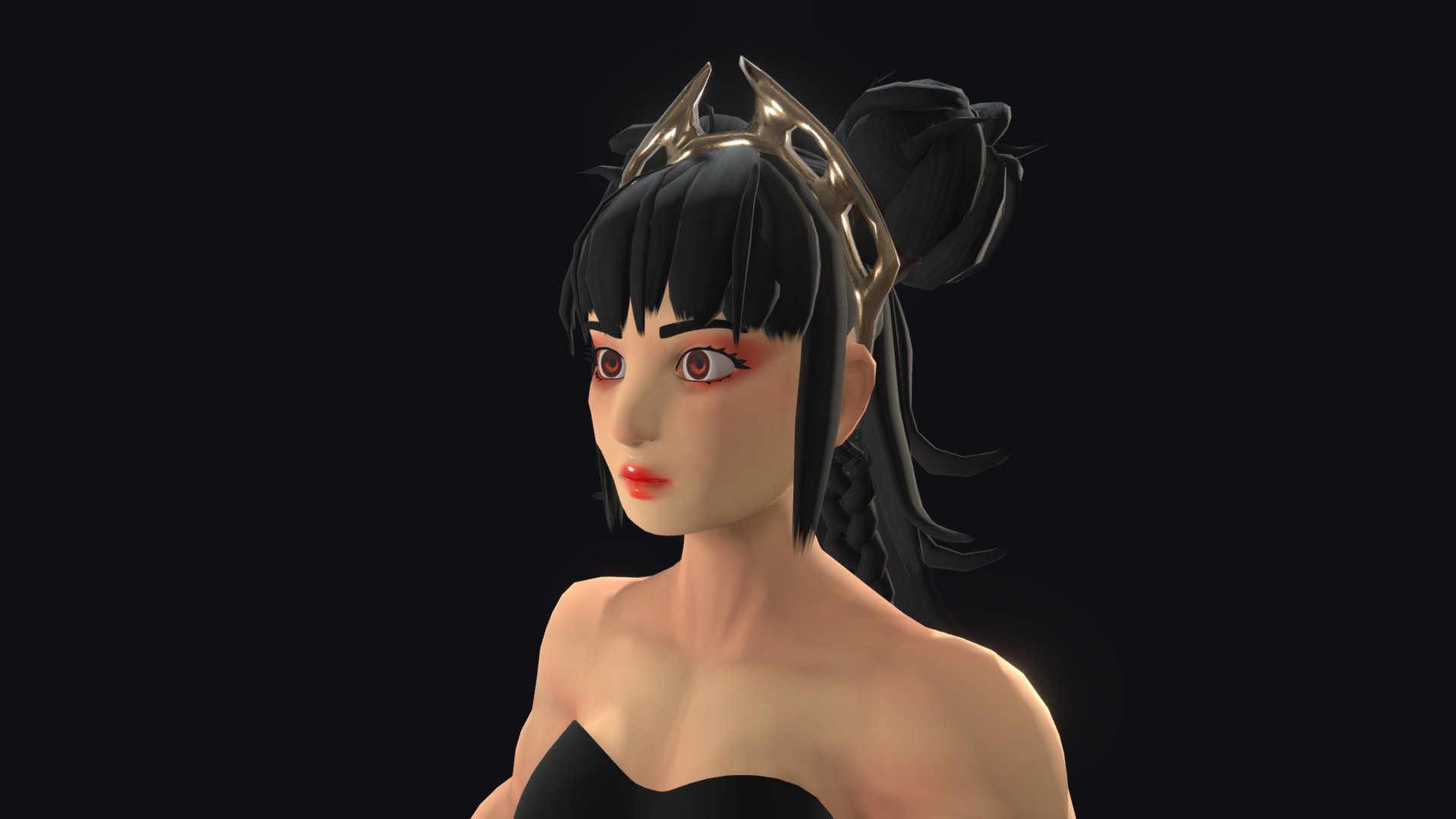 Stylized japanease girl - 3D model by Meilov (@meilov3D) [3ab46cd ...