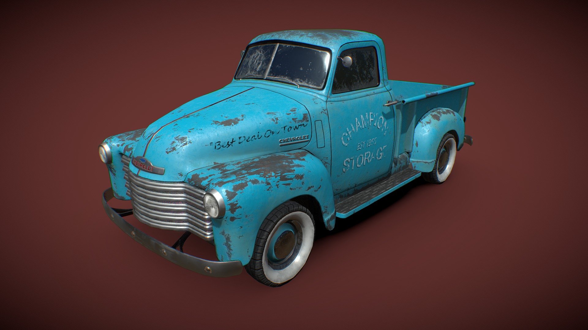 Chevrolet 3100 (Advance-Design) Pickup 50s - 3D model by ILYAsquared ...