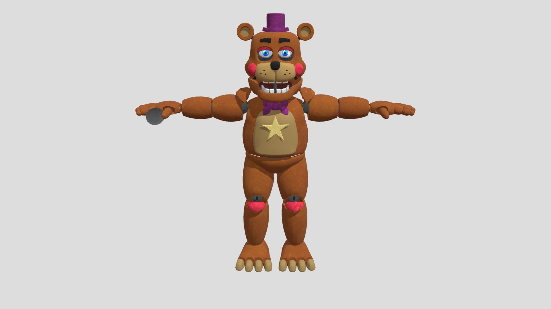 Rockstar Freddy - Download Free 3D model by herospirit [3ab6eb8 ...