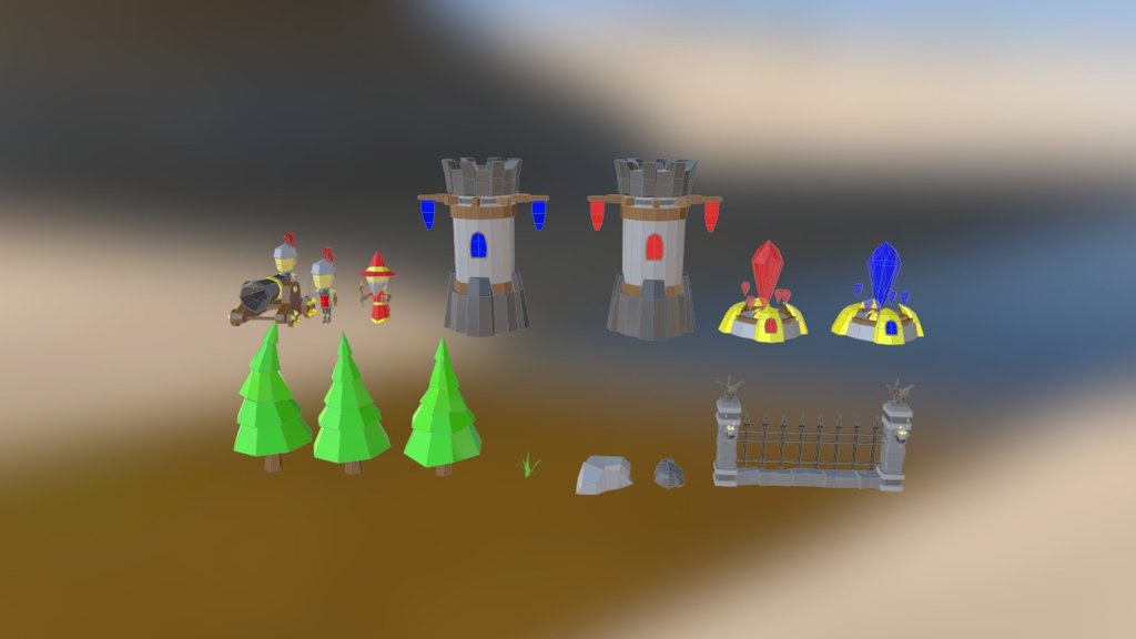 Low Poly Game Assets - 3D model by Pjager [3ab96e5] - Sketchfab
