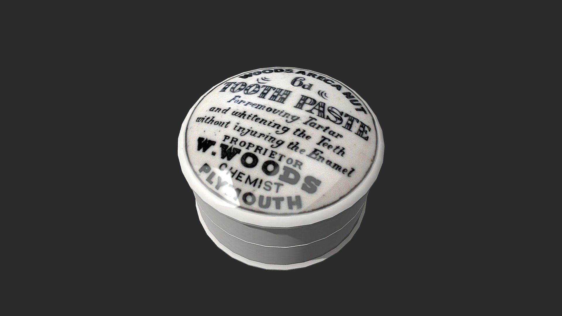 Tooth paste pot - 3D model by Domingos Studios (@domingos) [3ac4326 ...