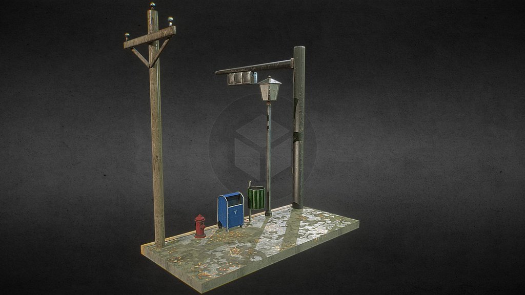 3D Street Assets - Download Free 3D model by Luis Josue Garcia (@atlas ...