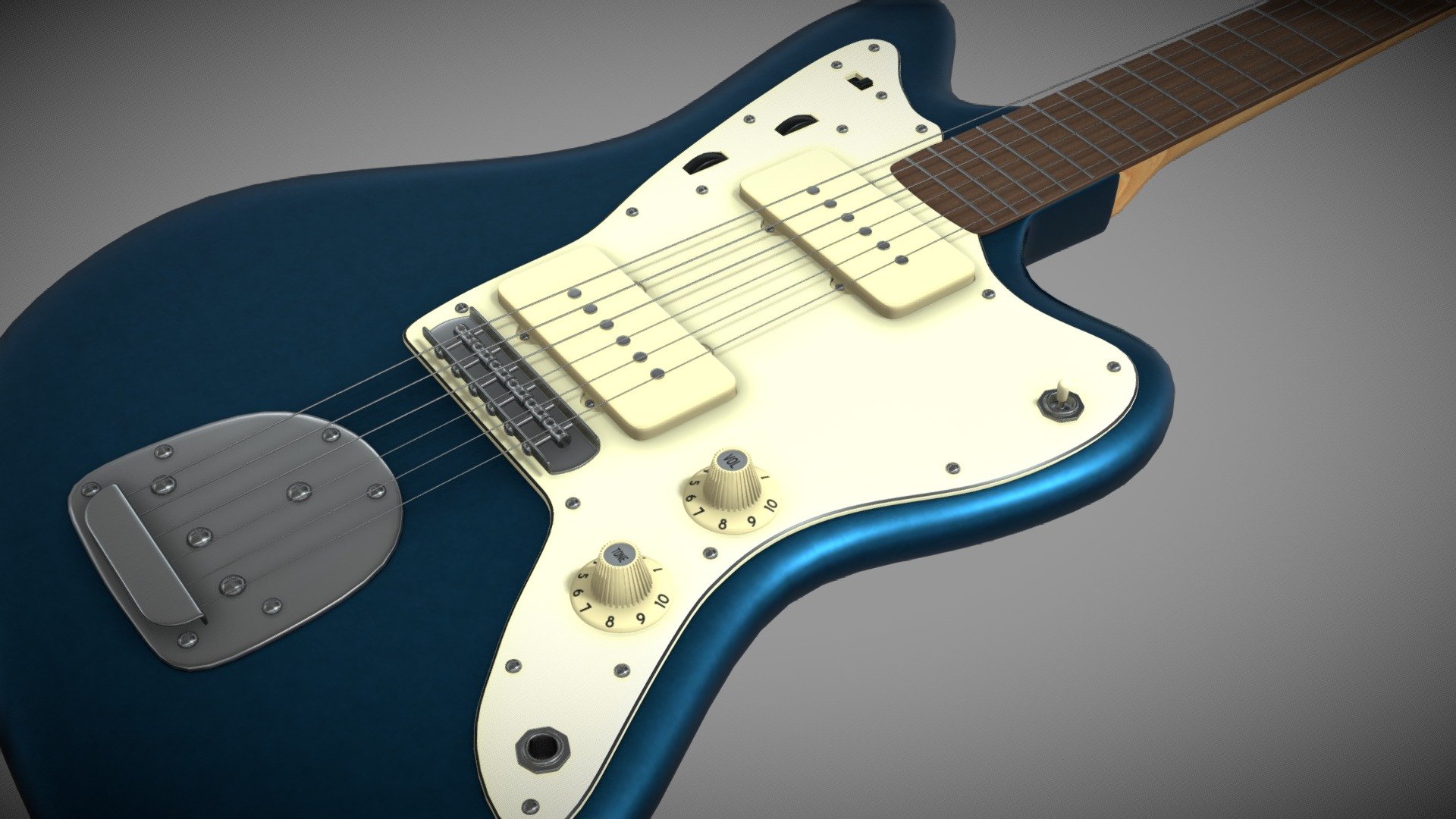 Fender Jazzmaster (High-Poly) - 3D model by Kotako (@nichijou999 ...