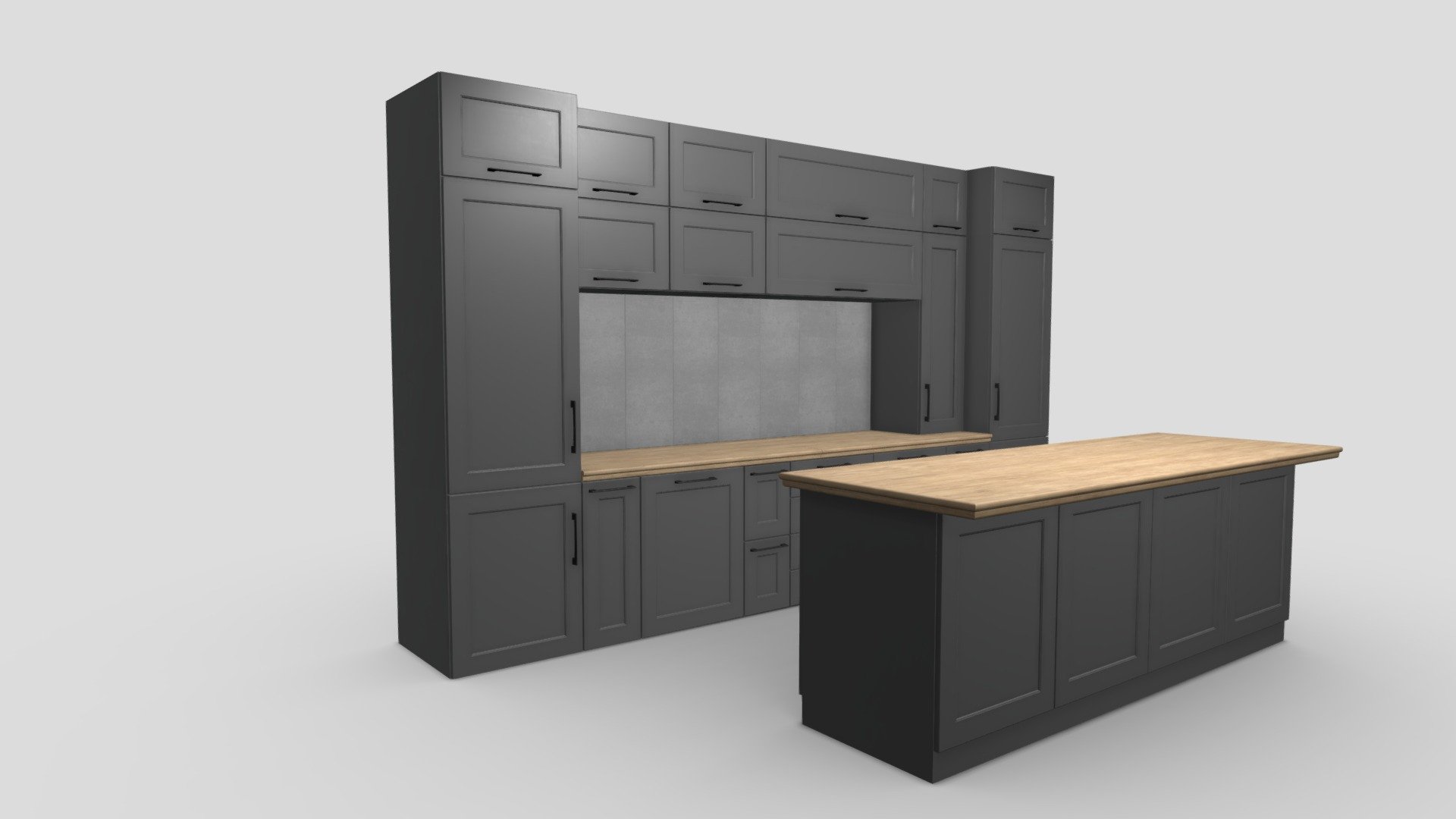 Module Kitchen Cabinets Set - Buy Royalty Free 3D model by CyberFox 3D ...