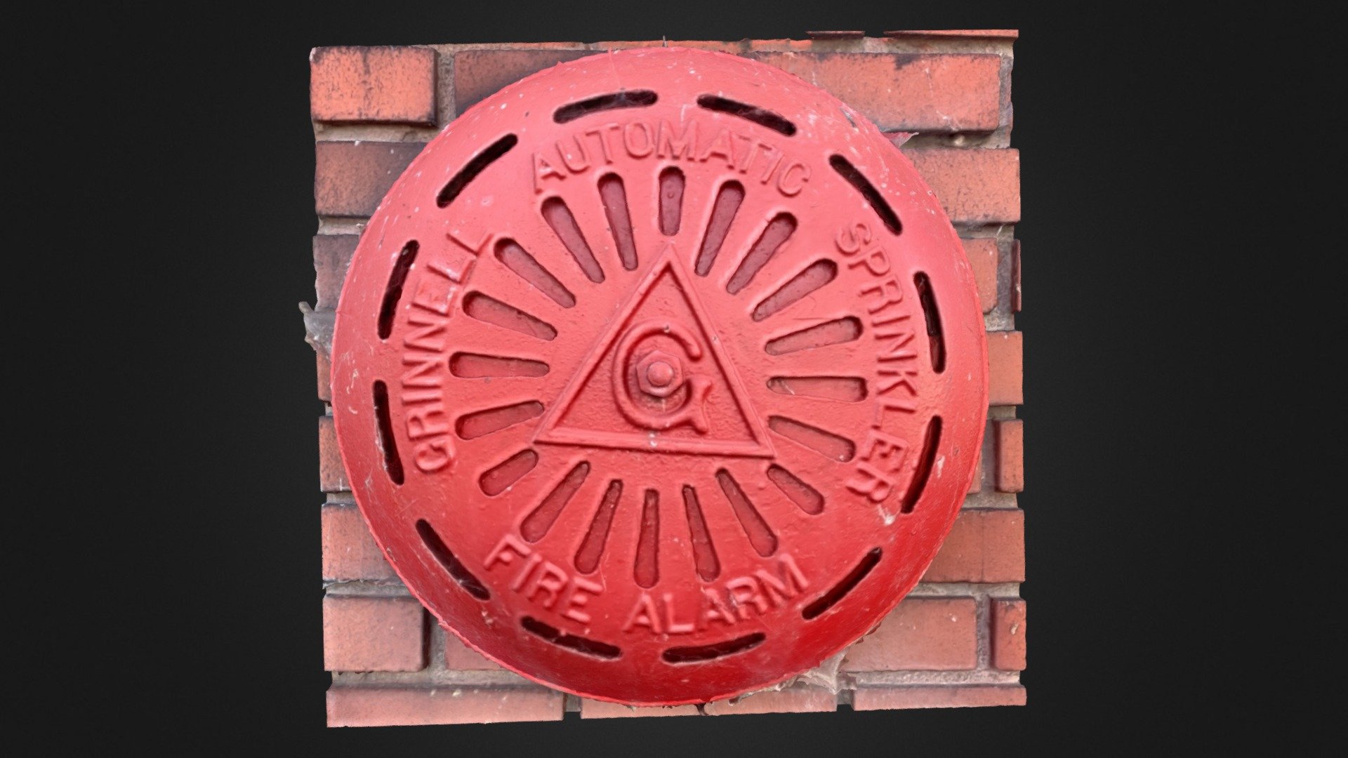 Red Grinnell Automatic Sprinkler Fire Alarm - 3D model by Hydrand ...
