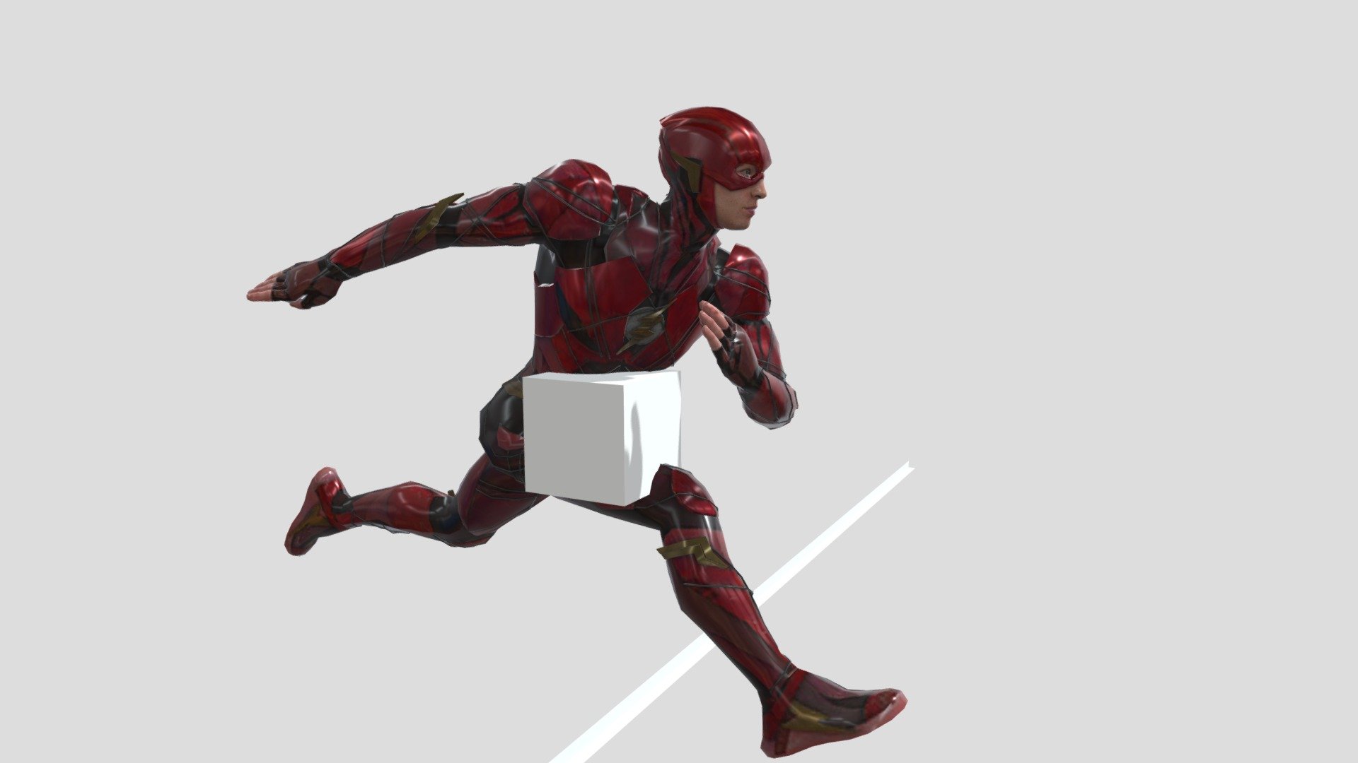 Flash Justice League 3D Model with Animations - 3D model by ...
