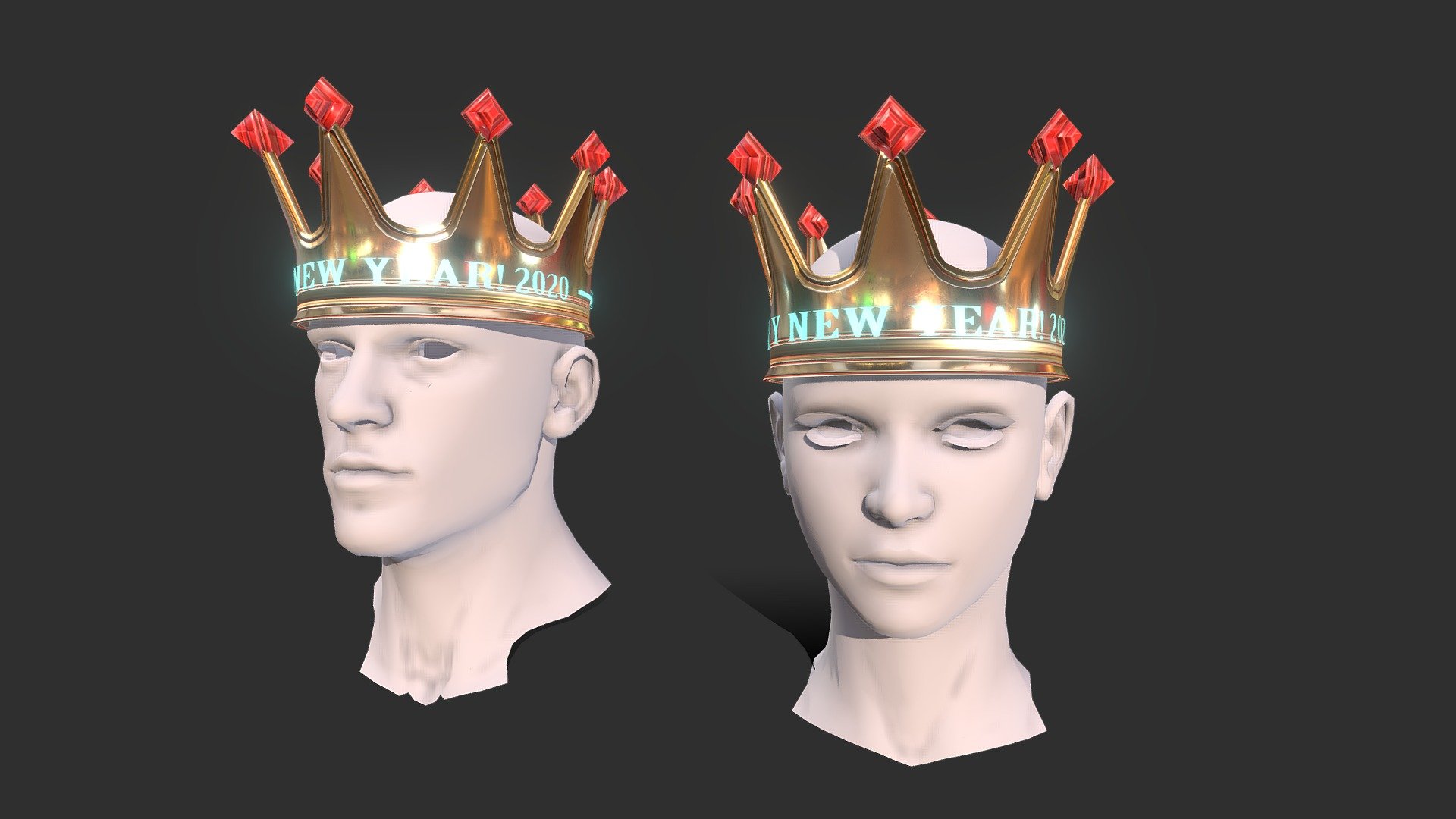 Client Project - Holiday - New Years Crown - WIP - 3D model by ...