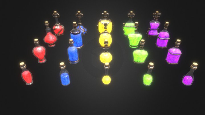 Potion-bottle 3D models - Sketchfab