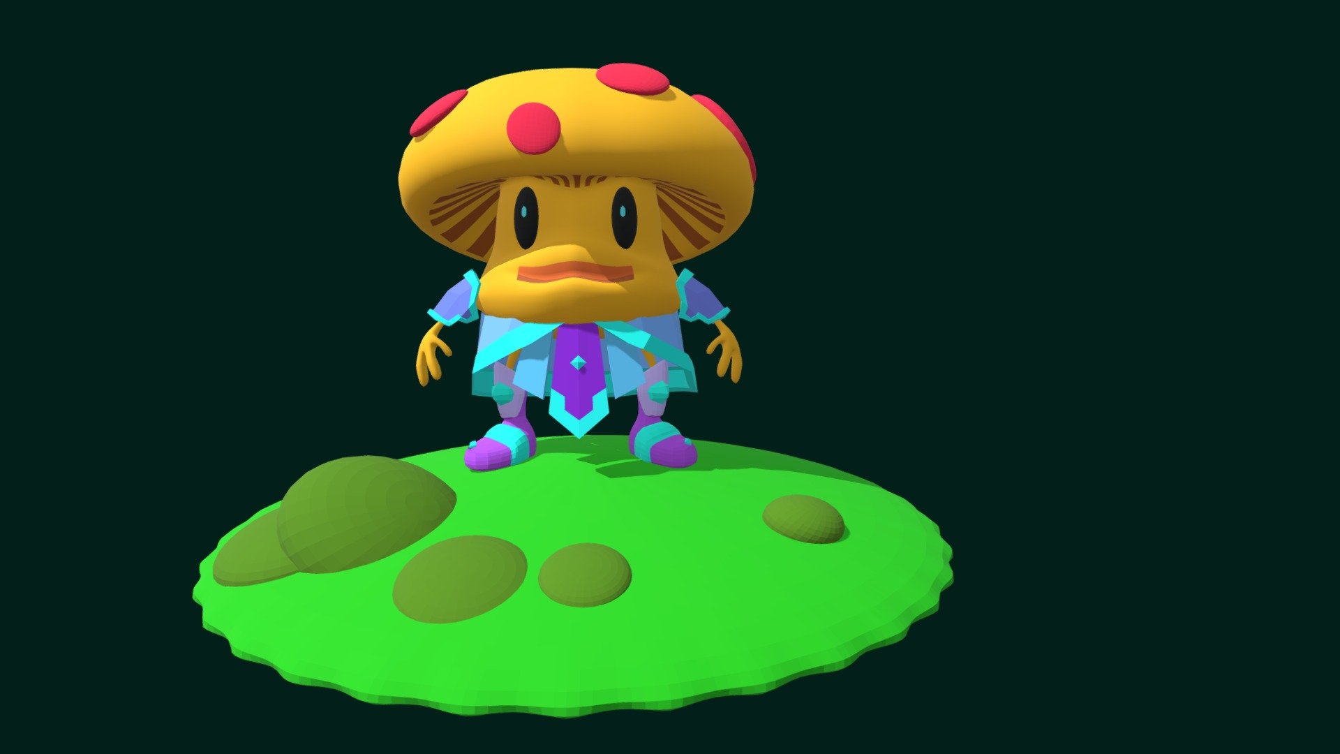 Cartoon Mushroom warrior - 3D model by danhuidu [3ad6d87] - Sketchfab