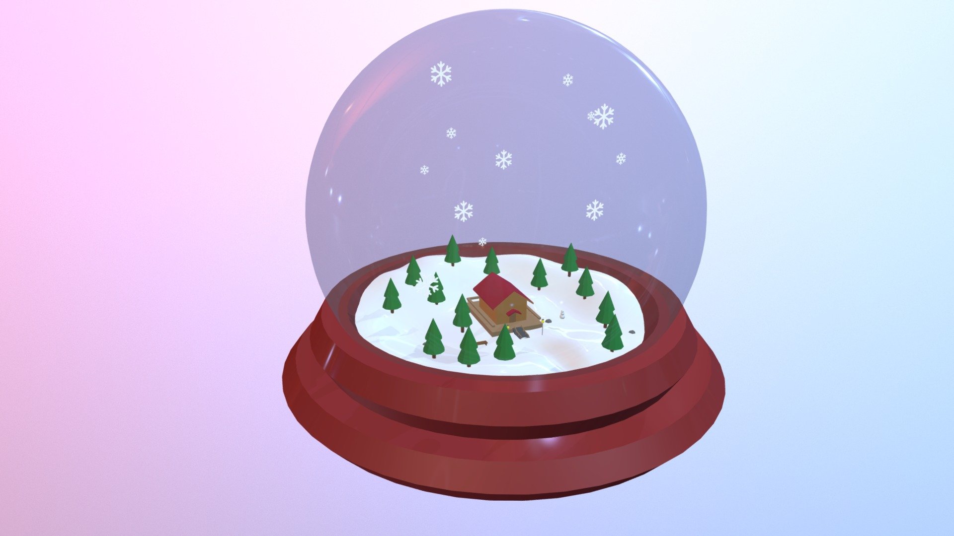 Winter Snowglobe - 3D model by stobak [3ad9b7d] - Sketchfab