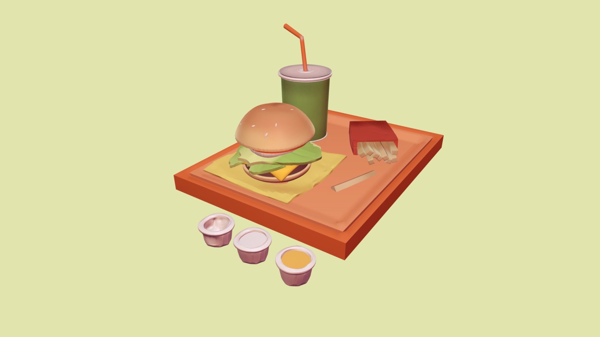 American Fast Food - 3D model by Lauren.Ponder [3adfbd9] - Sketchfab