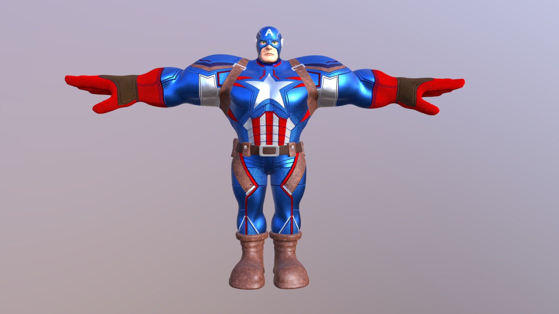 Captain Muscle - Buy Royalty Free 3D model by Pixelbox Studio ...