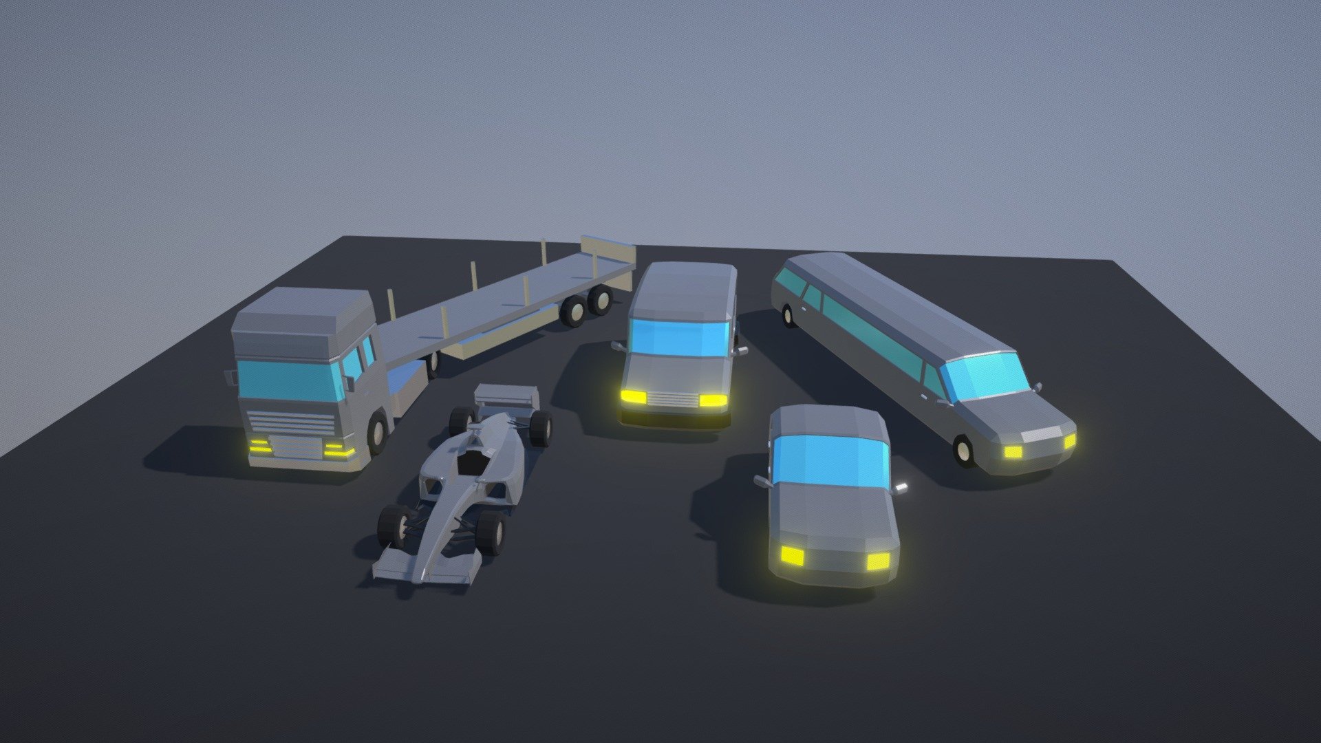 Simple Low Poly Cars Pack Free - Download Free 3D model by ...