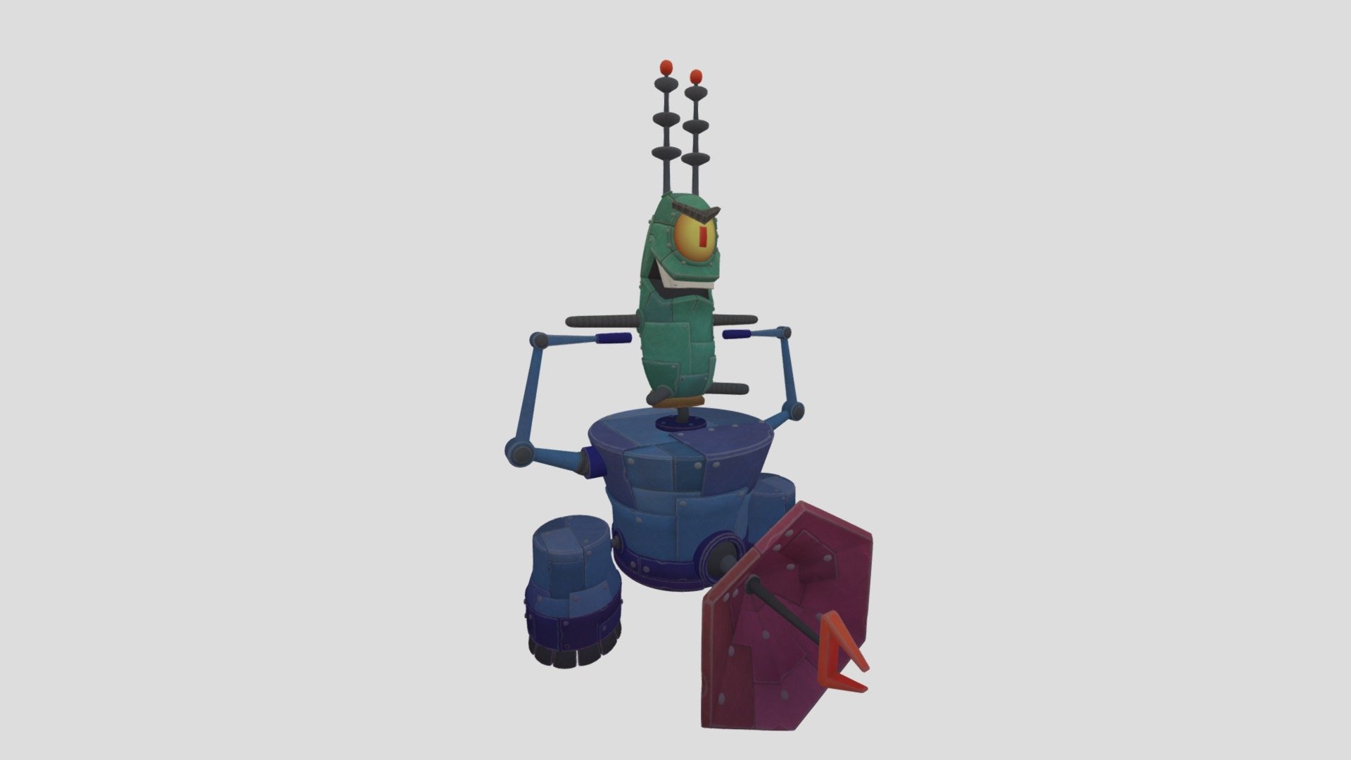 BFBBR - Robo Plankton - Download Free 3D model by SMF Features ...