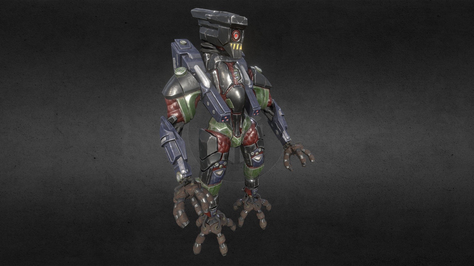 Menacing Mech PBR - 3D model by timkitevski [3ae8cd5] - Sketchfab