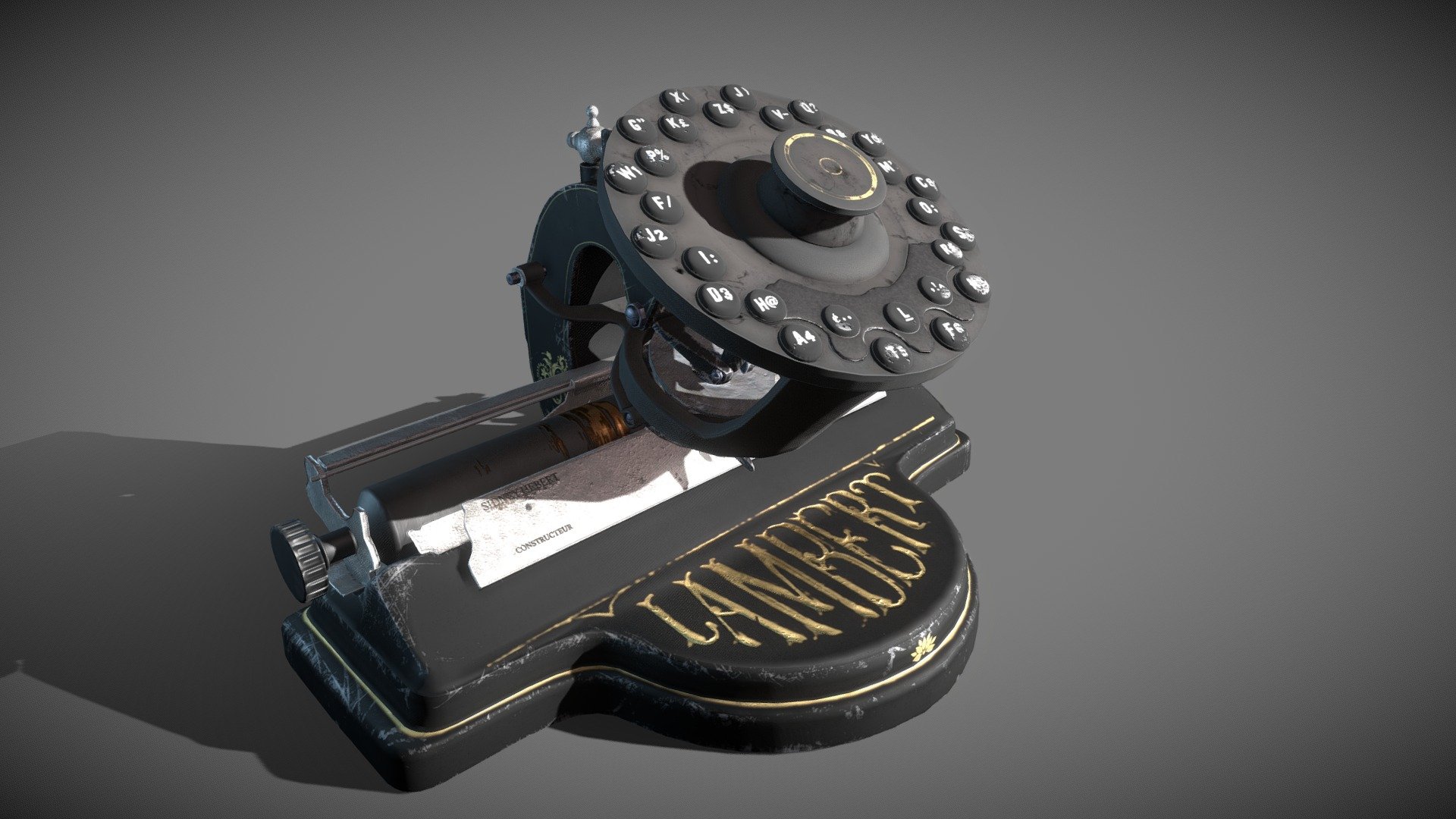 Lambert Typer Writer - 3D model by DavidBryant [3aeb2d8] - Sketchfab
