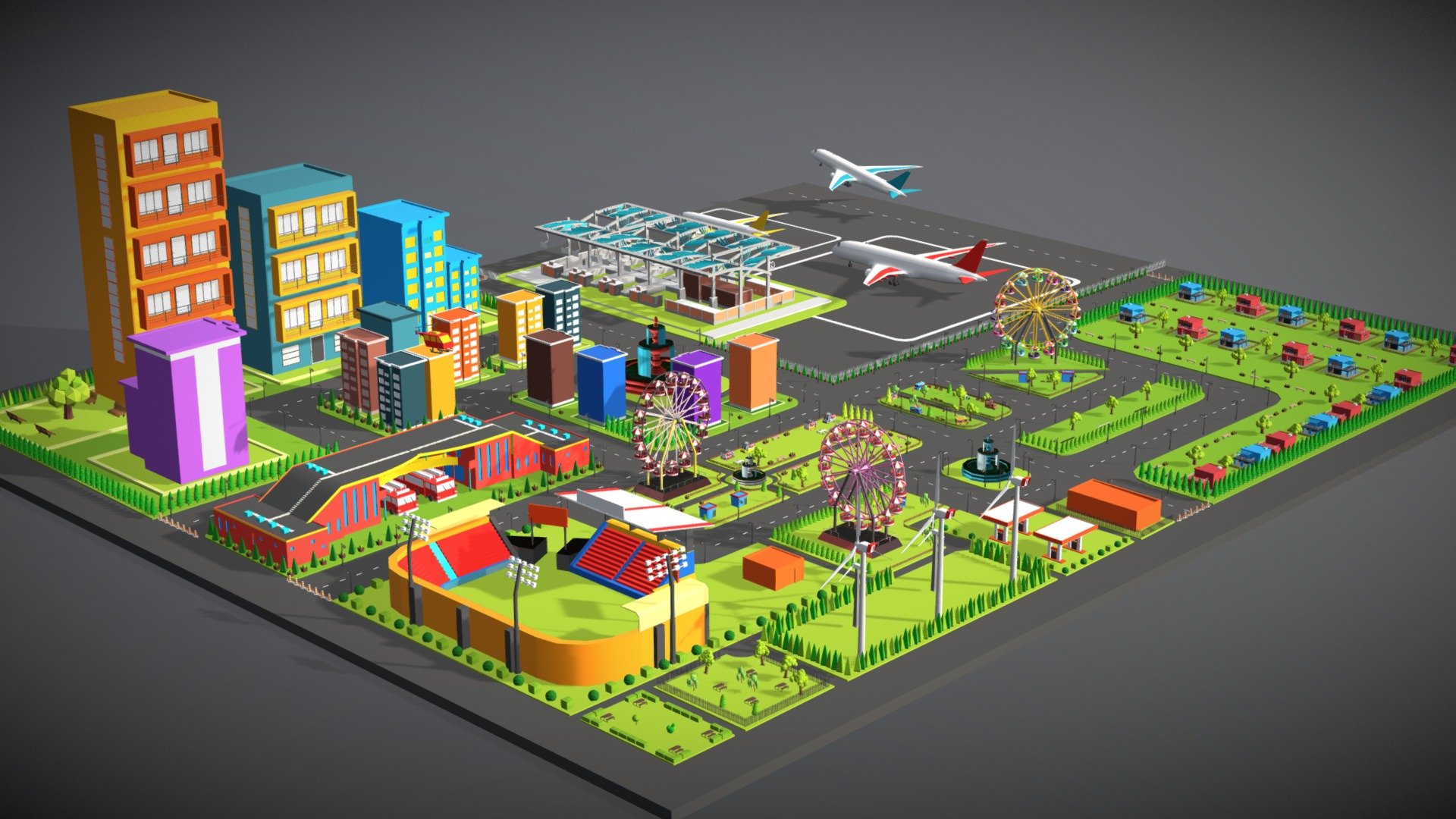 Low Poly City Pack - Buy Royalty Free 3D model by Artimus Creation ...