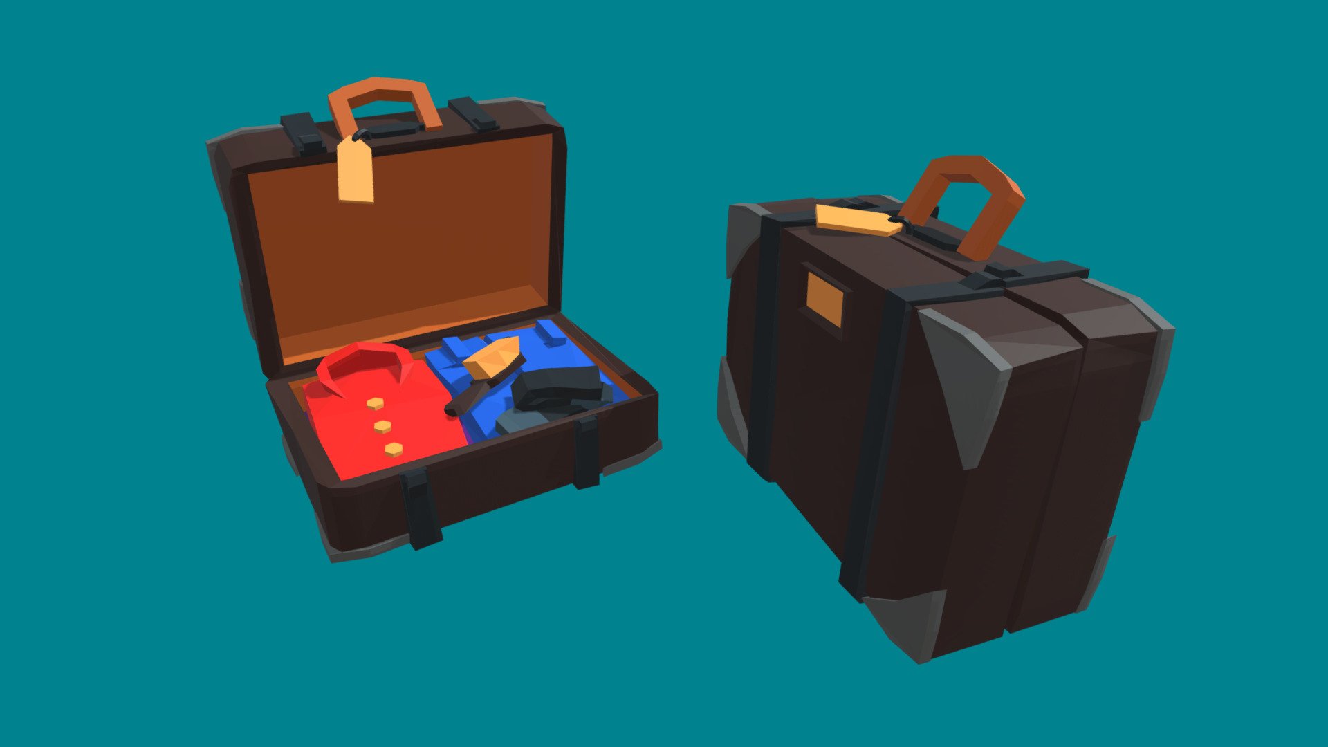 Simple Suitcase - Download Free 3D model by djcarson [3afcdf6] - Sketchfab