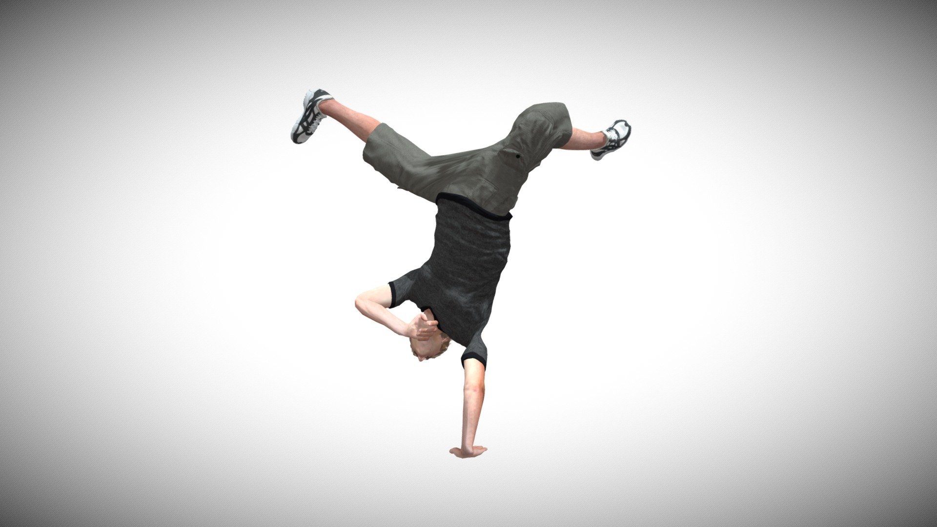 Male Break-dancer Spins and Back Flips - Download Free 3D model by ...