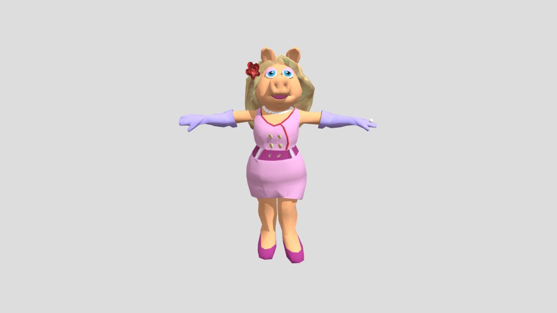 Game Cube - Muppets Party Cruise - Miss Piggy - Download Free 3D model ...