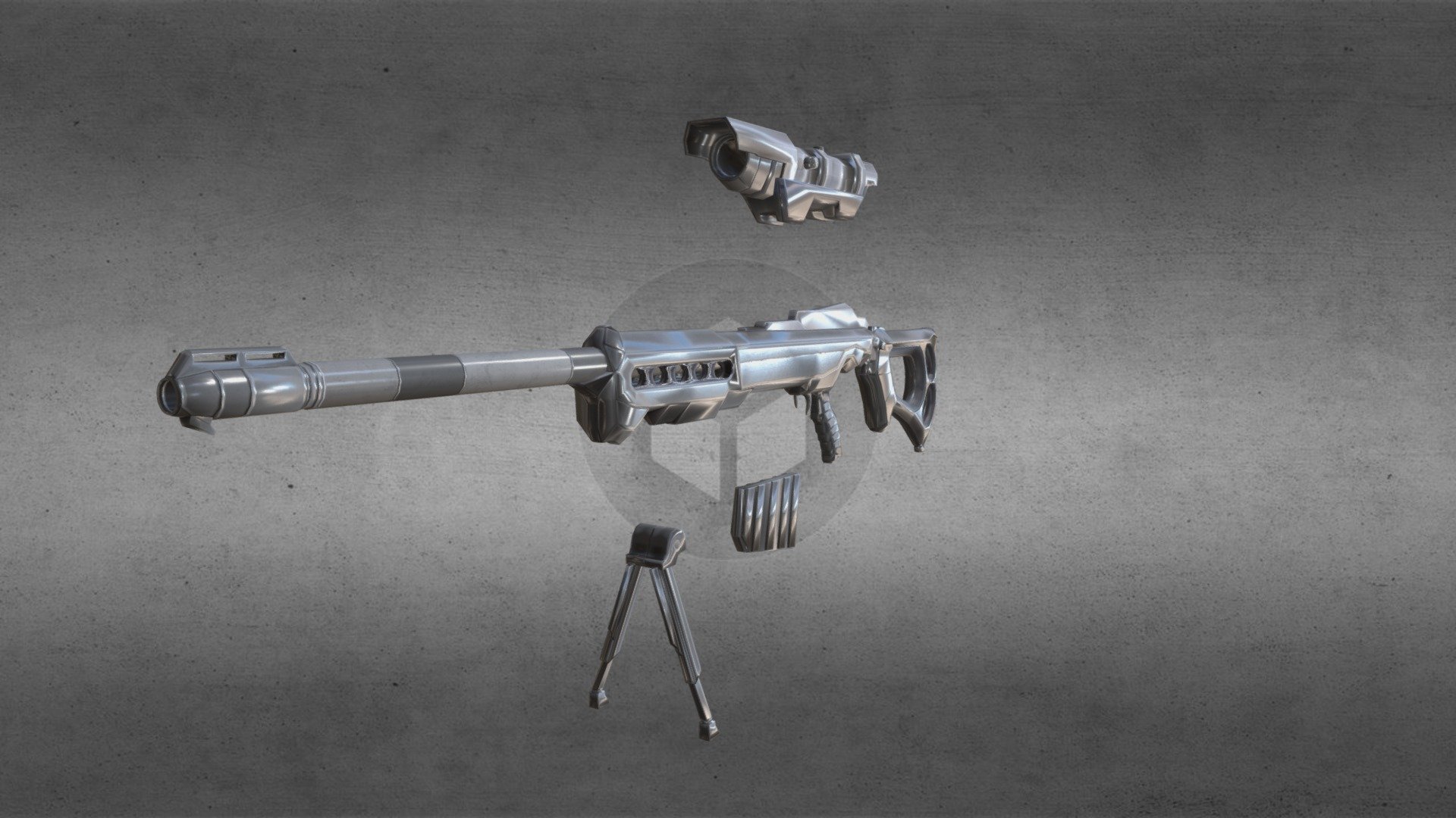 Dismounted-Sniper-Rifle - 3D model by joritz27 [3b066e7] - Sketchfab