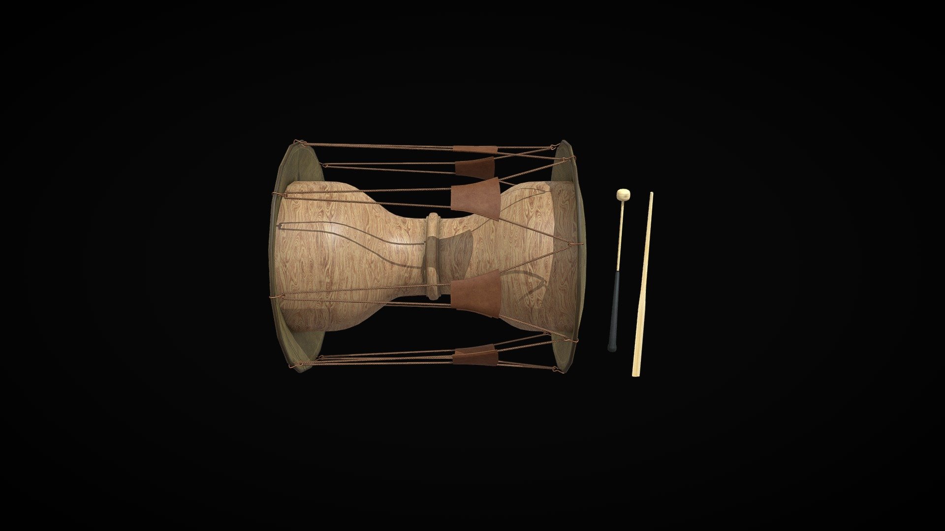 Korean Traditional Instrument : Jangu - Buy Royalty Free 3D model by ...