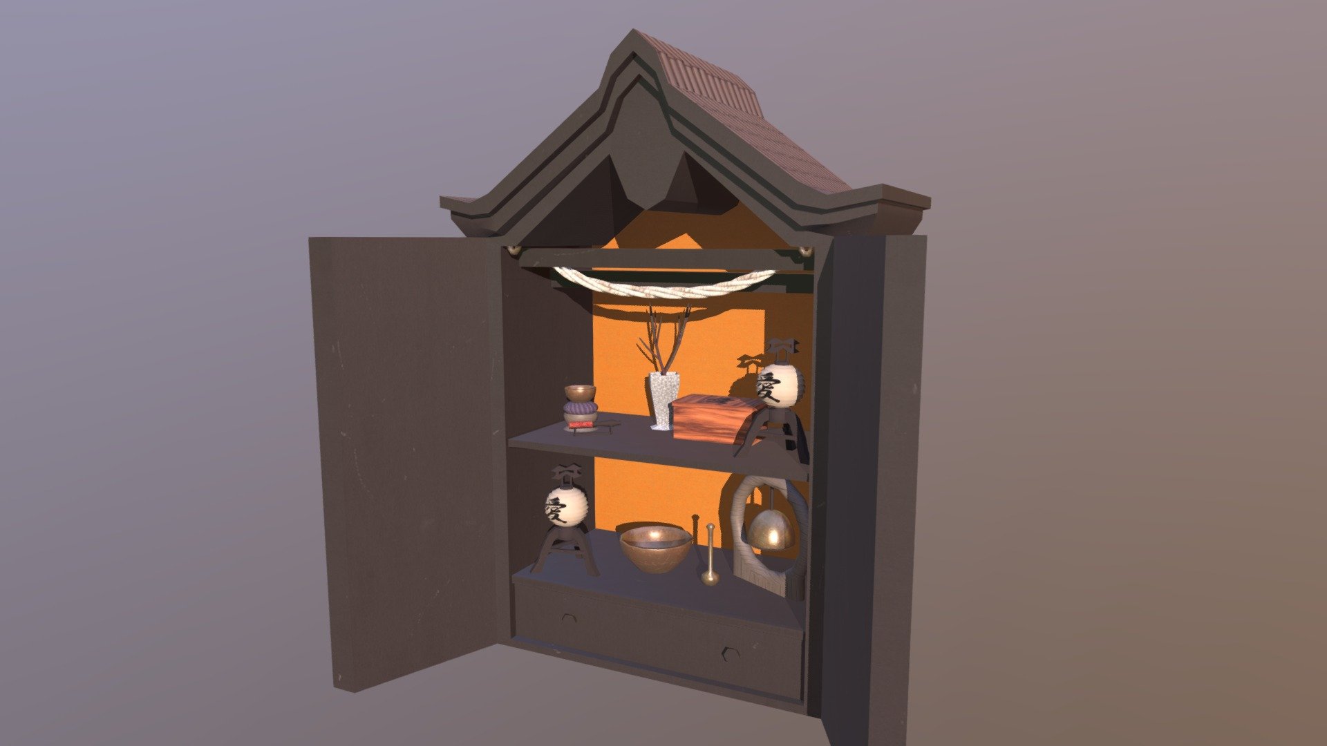 Japanese Home Altar - 3D model by Sara Frid (@Pixeluna) [3b09839 ...