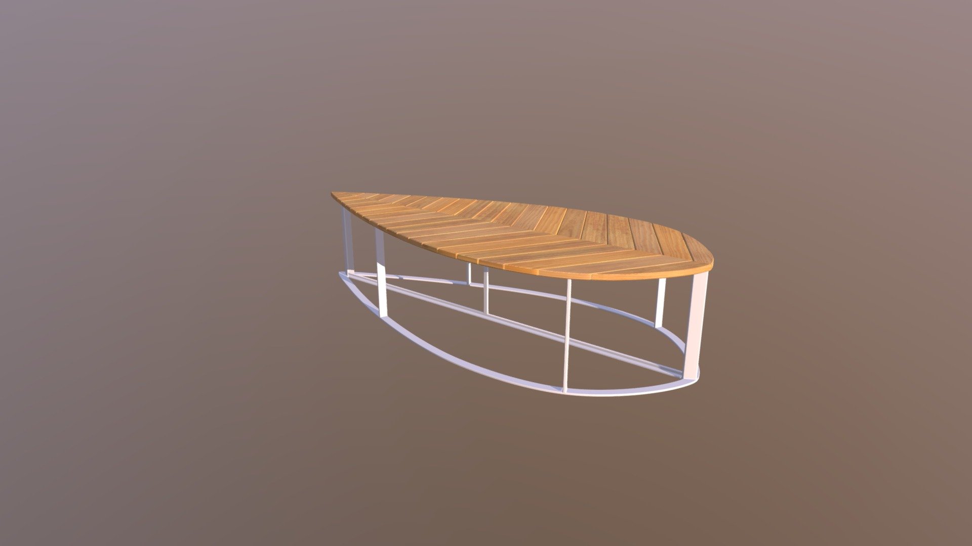 leaf bench - 3D model by kaminari.studio [3b09d7c] - Sketchfab