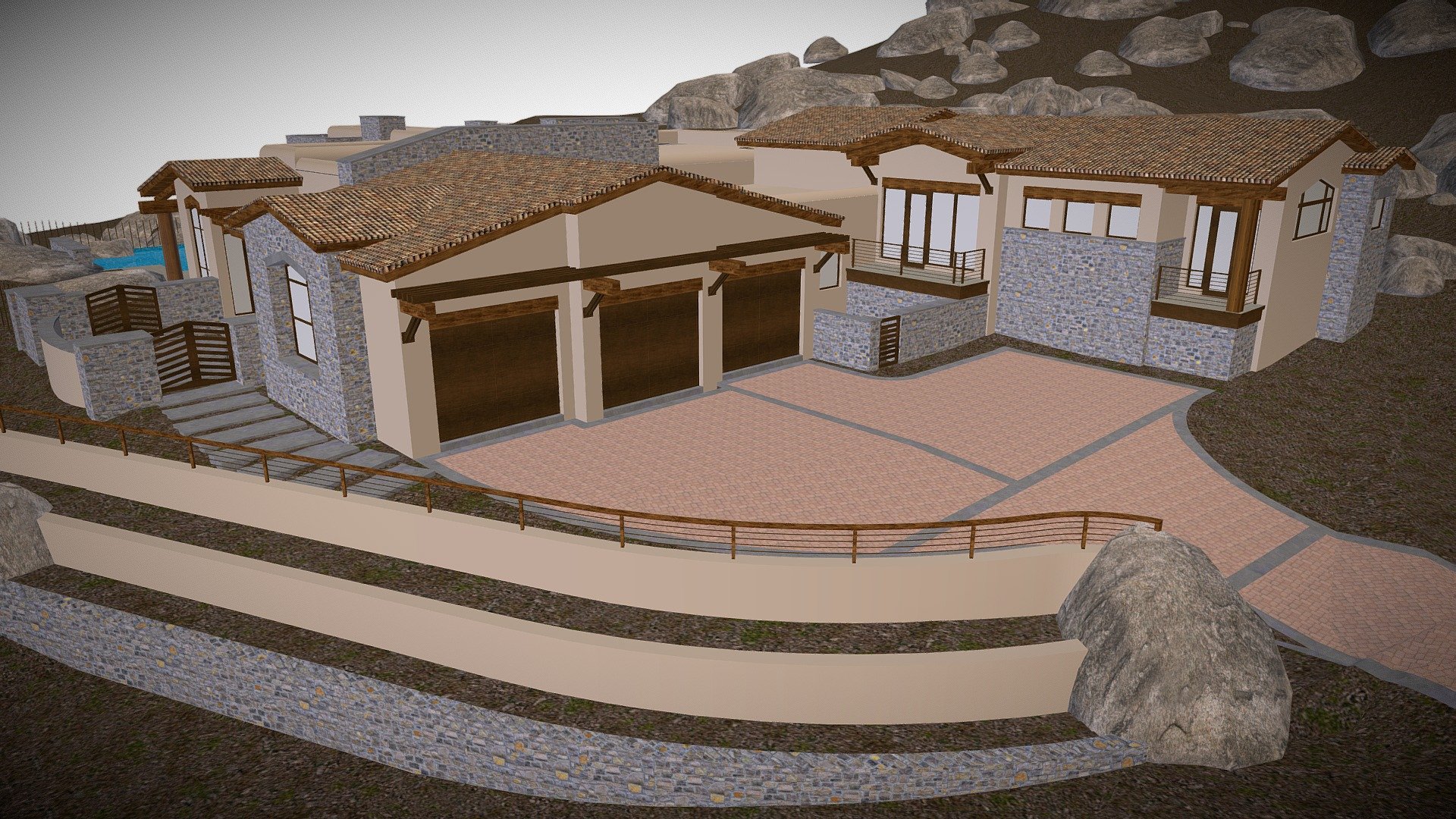 Boockvar Residence - 3D model by Jessica Hutchison-Rough ...