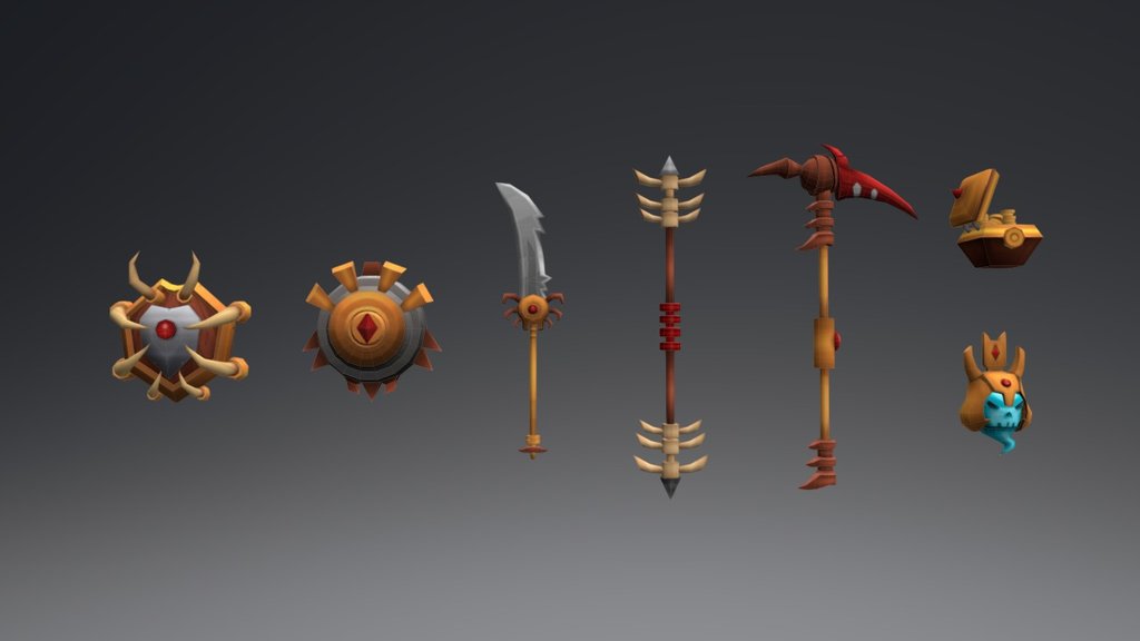 Weapons of character - Guard - 3D model by Alejandra Narvaez ...
