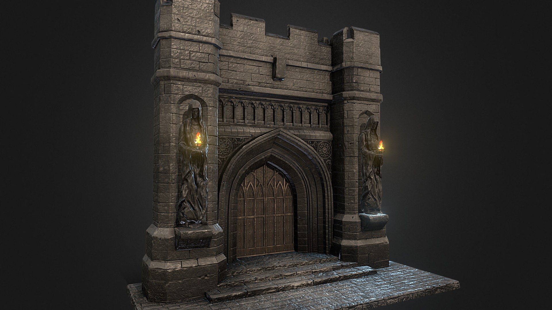 Medieval Gate - 3D model by pjscottartist [3b14fed] - Sketchfab